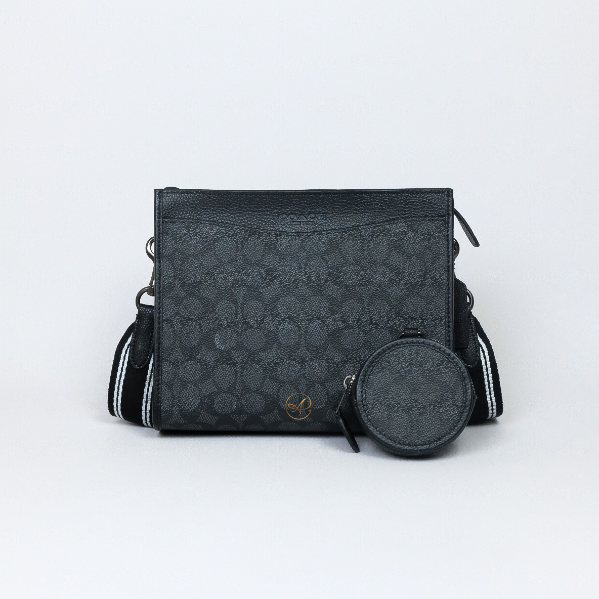 Hitch Convertible Crossbody With Hybrid Pouch In Signature Canvas Black ...