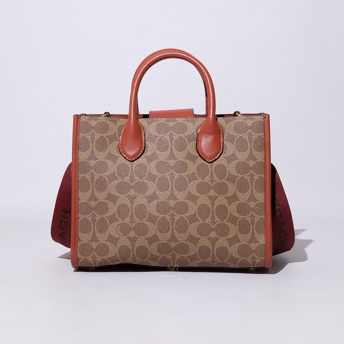 Ace Tote Bag 26 In Signature Canvas Tan Rust - ASMARABAG.ID